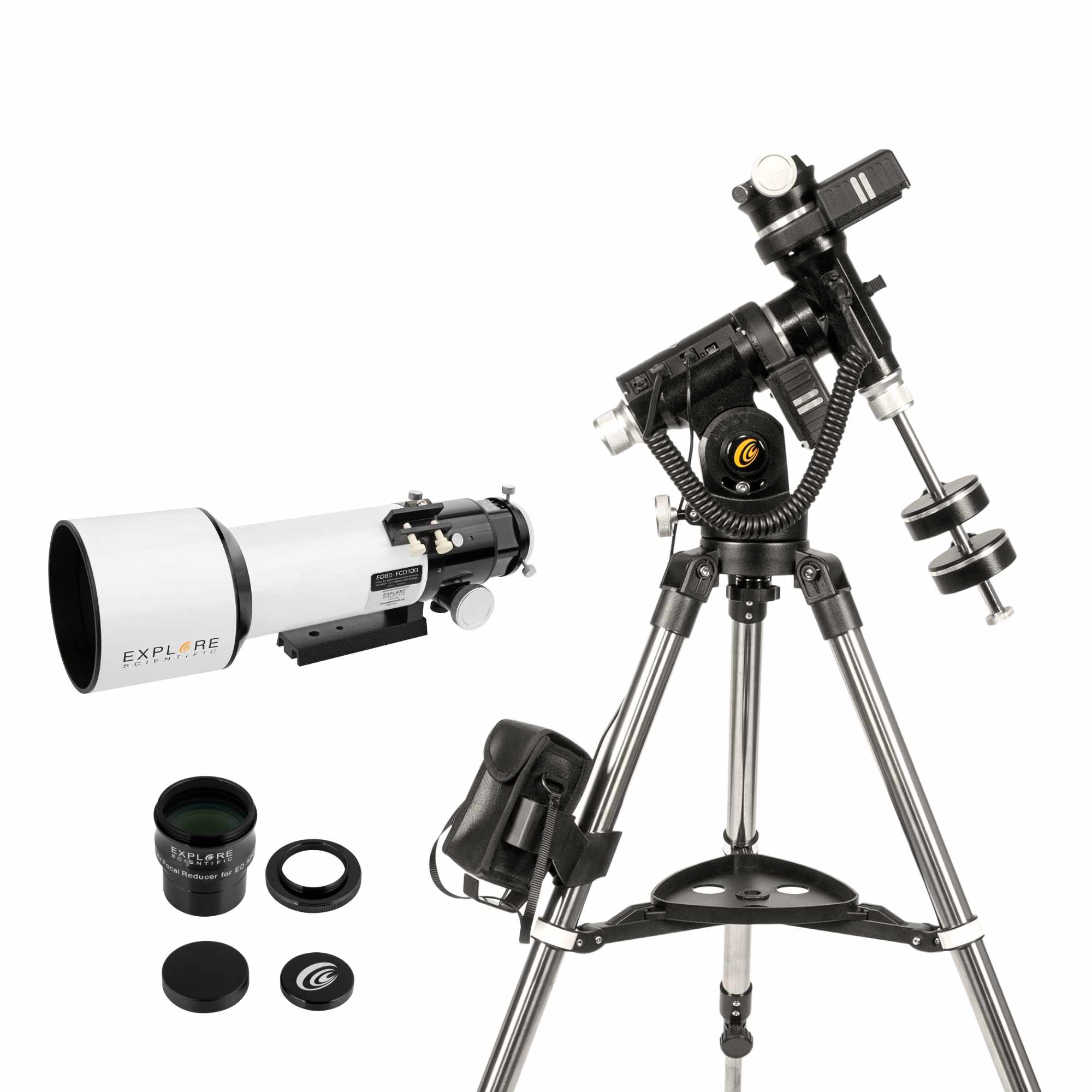 ED80-FCD100 Air-Spaced Triplet Refractor Telescope with 0.8x Focal Red